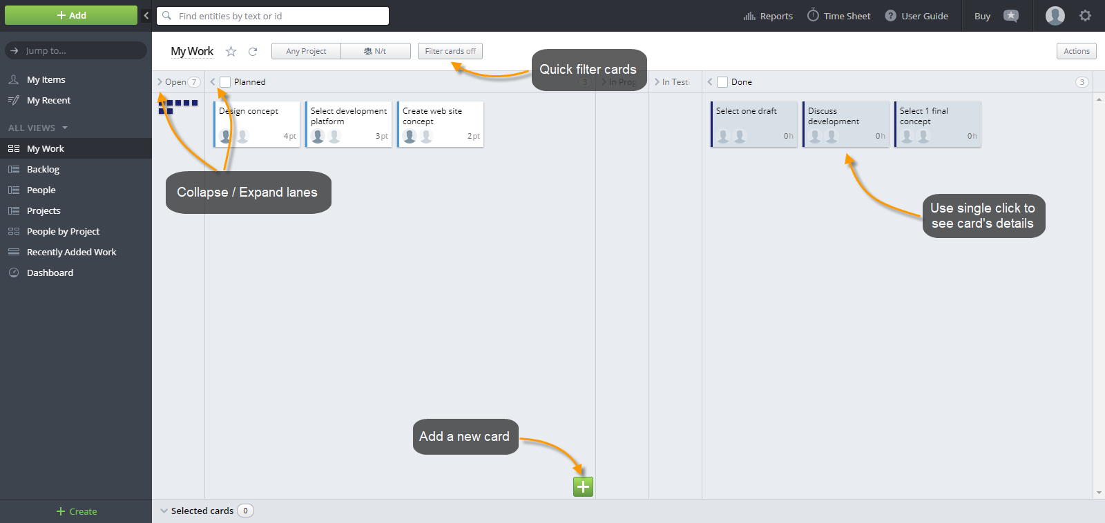 The Views And Tools Overview Targetprocess Enterprise Agility Solution