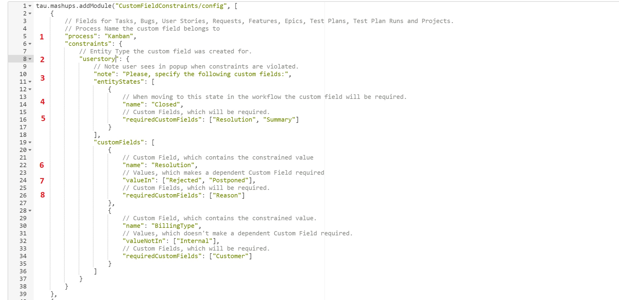 Custom Field Constraints Targetprocess Enterprise Agility Solution
