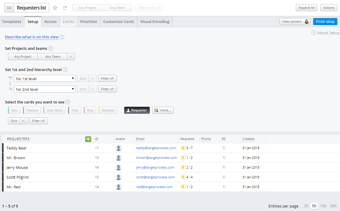 How to manage Requesters | Targetprocess - Enterprise Agility Solution
