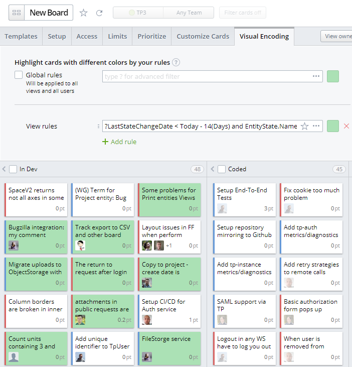 Tracking Due Dates And Filtering Out Expired Entities Targetprocess Enterprise Agility Solution
