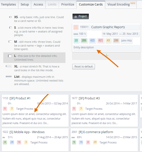 Custom Unit Description | Targetprocess - Enterprise Agility Solution