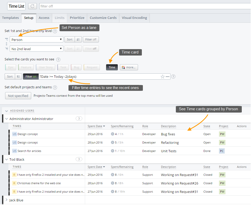 Detailed Time Reports | Targetprocess - Enterprise Agility Solution