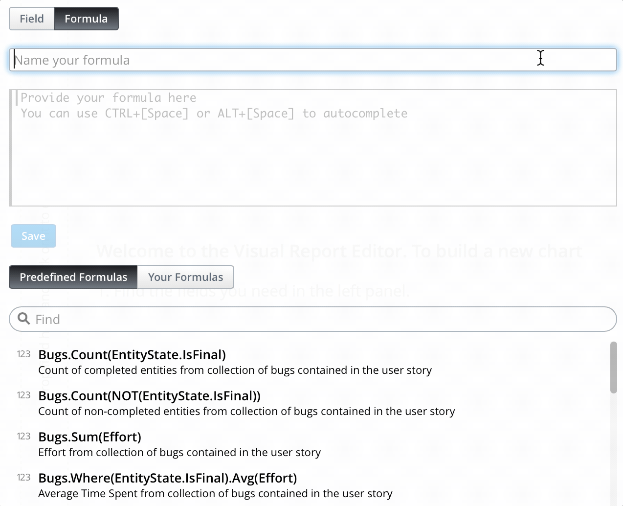 Custom Formulas For Data Fields In Visual Reports Targetprocess Enterprise Agility Solution