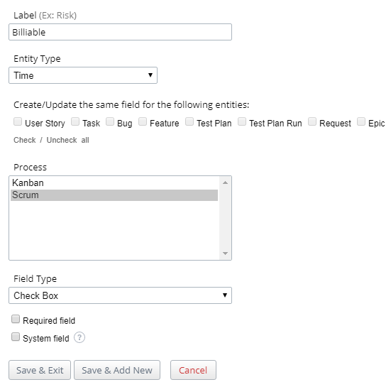 How To Enable And Customize Add Time Forms Targetprocess Enterprise Agility Solution