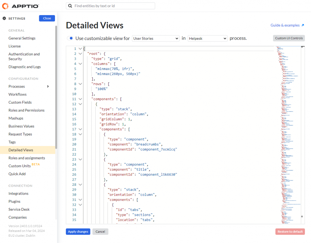 Customize Detailed Views | Targetprocess - Enterprise Agility Solution