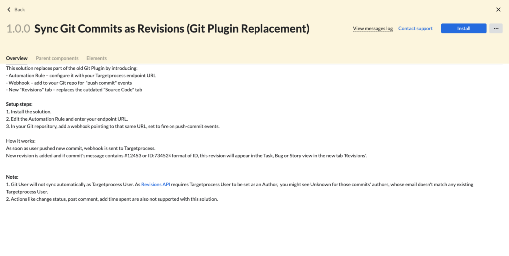 Link Git Commit As A Revision To User Story Bug Task Targetprocess 7503