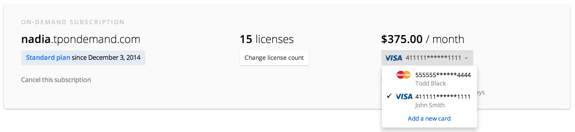 Billing Details | Targetprocess - Enterprise Agility Solution