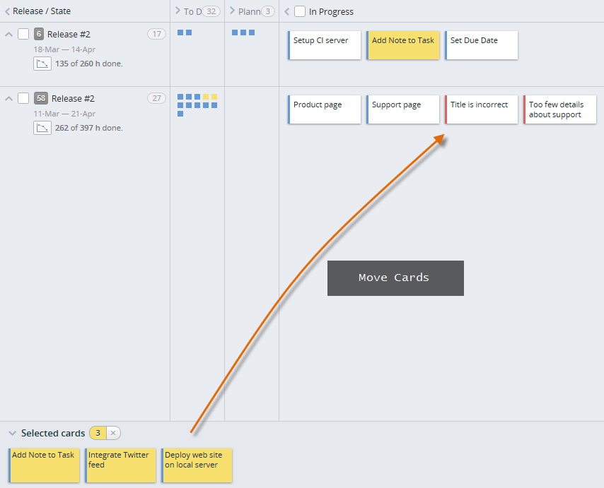 Move Cards to Another Board View | Targetprocess - Enterprise Agility Solution