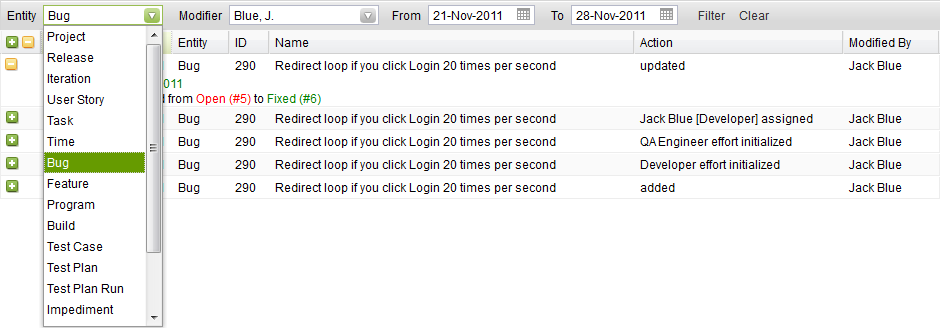 How to view historical records | Targetprocess - Enterprise Agility ...