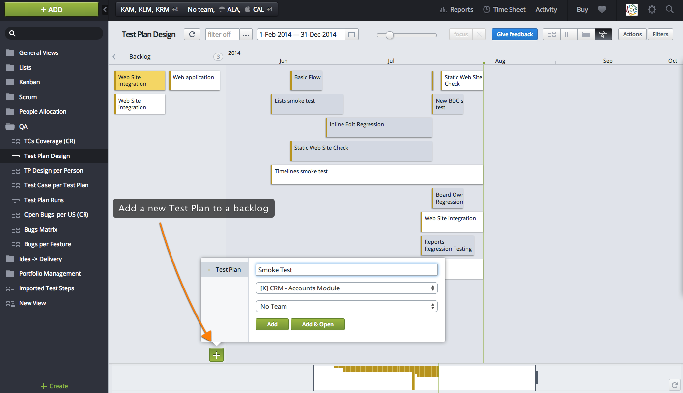 Test Cases and Test Plans creation | Targetprocess - Enterprise Agility ...