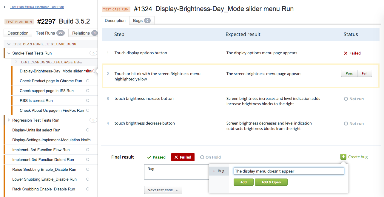 How to execute a Test Plan Run | Targetprocess - Enterprise Agility ...