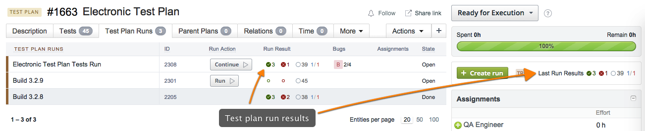 Test Case Run and Test Plan Run results | Targetprocess - Enterprise ...