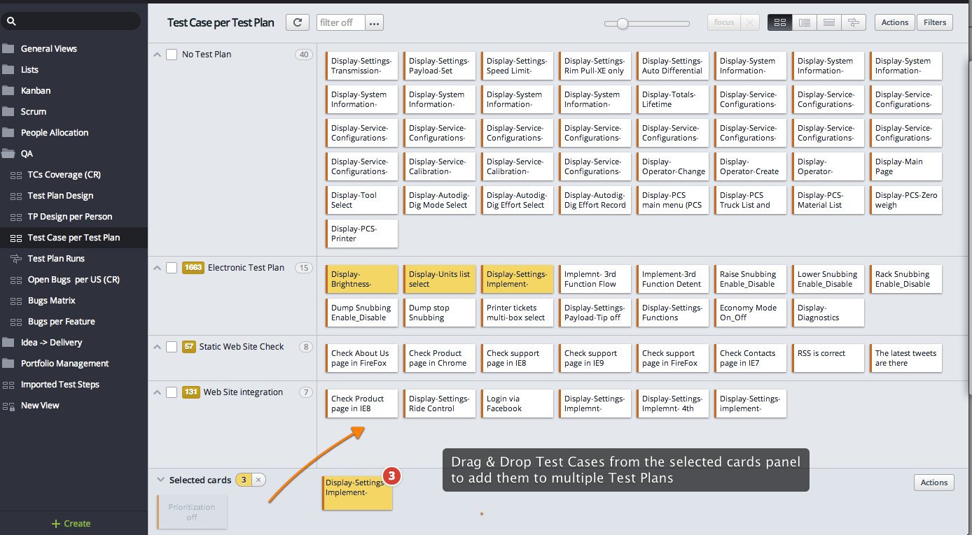 Test Cases and Test Plans creation | Targetprocess - Enterprise Agility ...