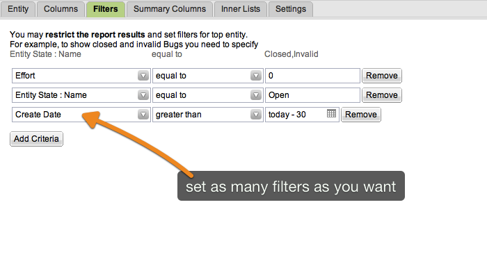 How To Create A Tabular Report Targetprocess Enterprise Agility Solution